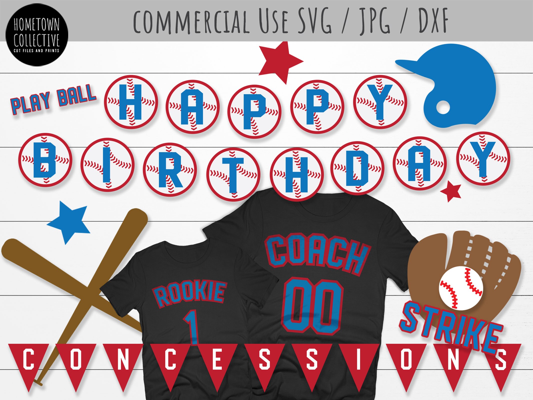 Birthday Svg Baseball Birthday Theme Svg Bundle Bats Svg | Etsy