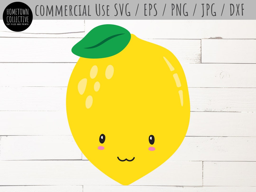 Limón Svg Kawaii Svg Kawaii Limón Lindo Smiley Face Limón Smiley Fruit ...