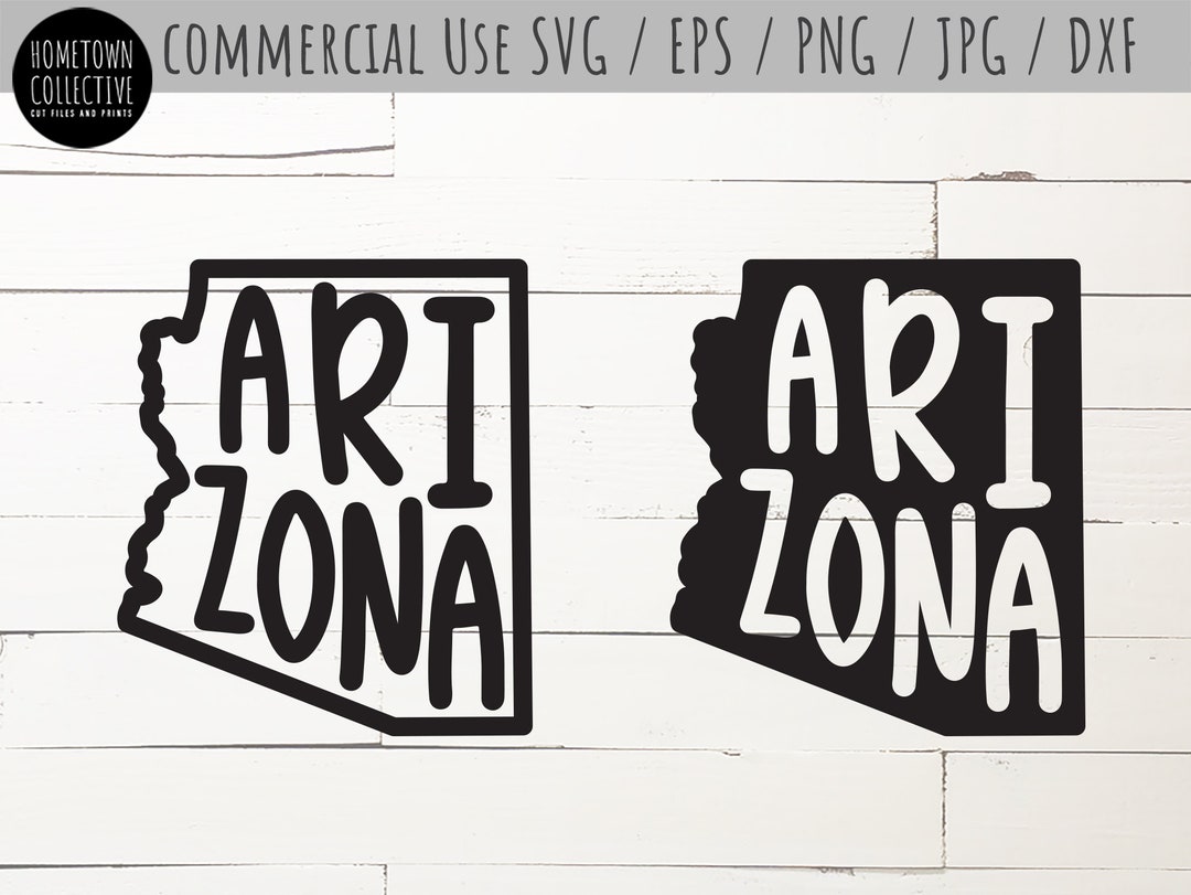 Arizona State Svg Cut File - Two Versions, Light and Dark - Etsy