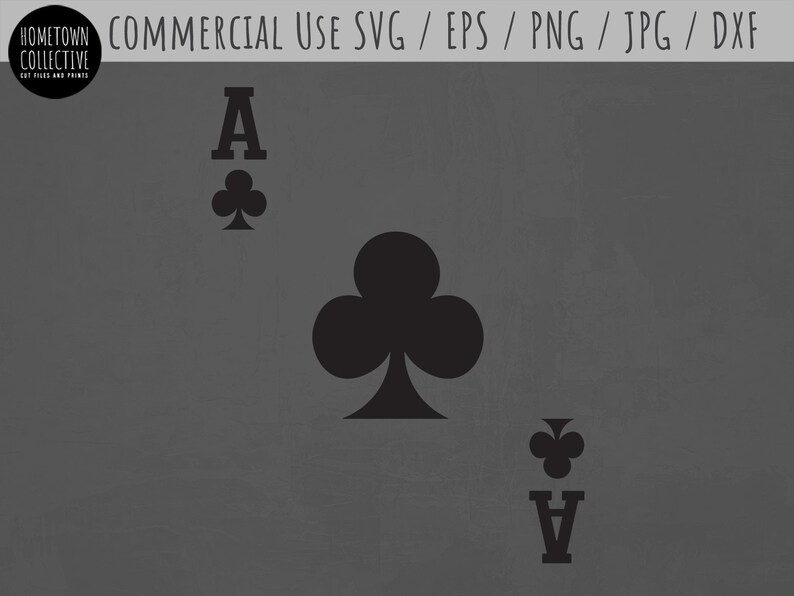 Ace of Clubs Svg Halloween Costume Svg Playing Cards Svg | Etsy