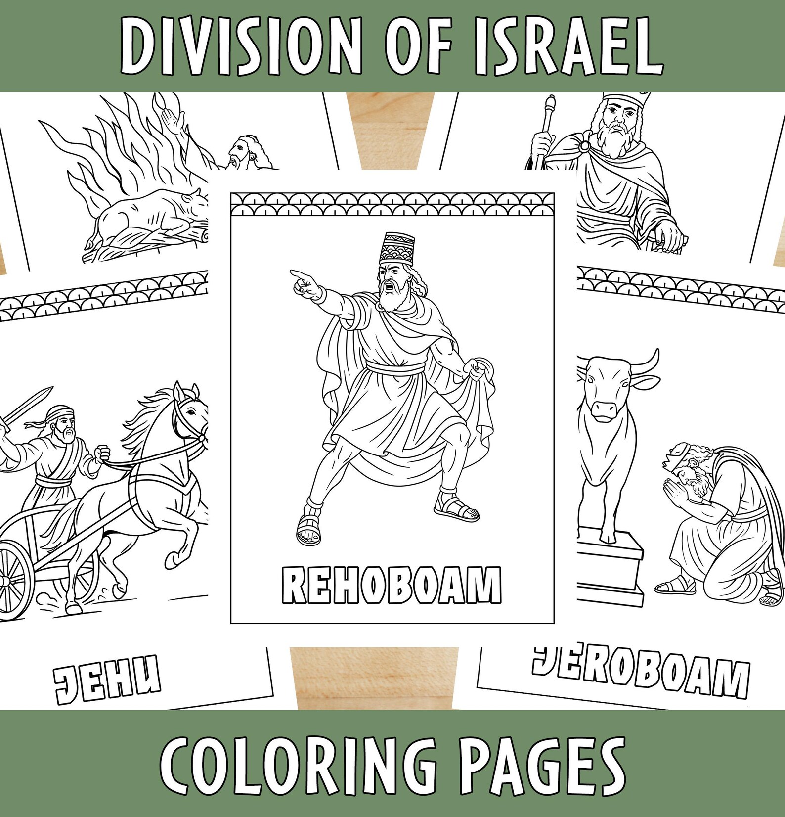 The Division of Israel History Coloring Pages | Classical Education ...