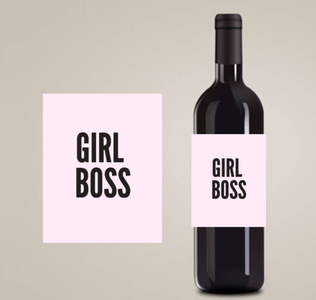 Girl Boss Wine Label Funny Wine Label Boss Gift Boss Appreciation Gift ...
