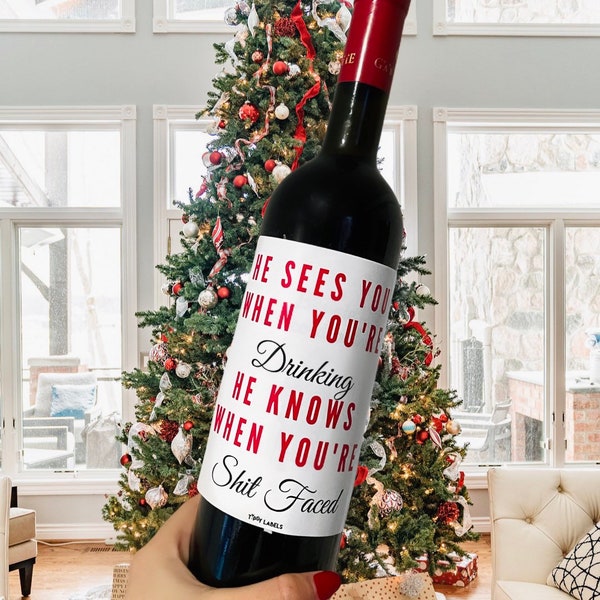 Santa Wine Bottle - Etsy