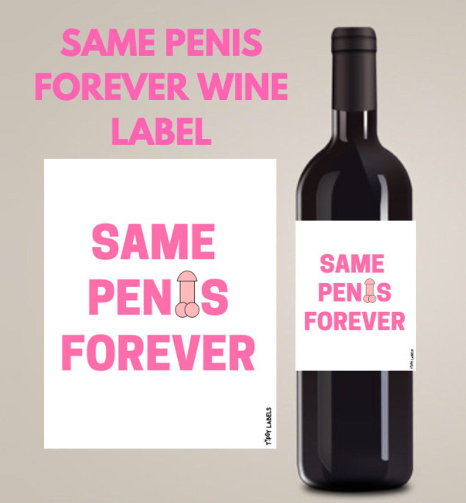 Same Penis Forever Wine Labels Includes Two Bachelorette Etsy