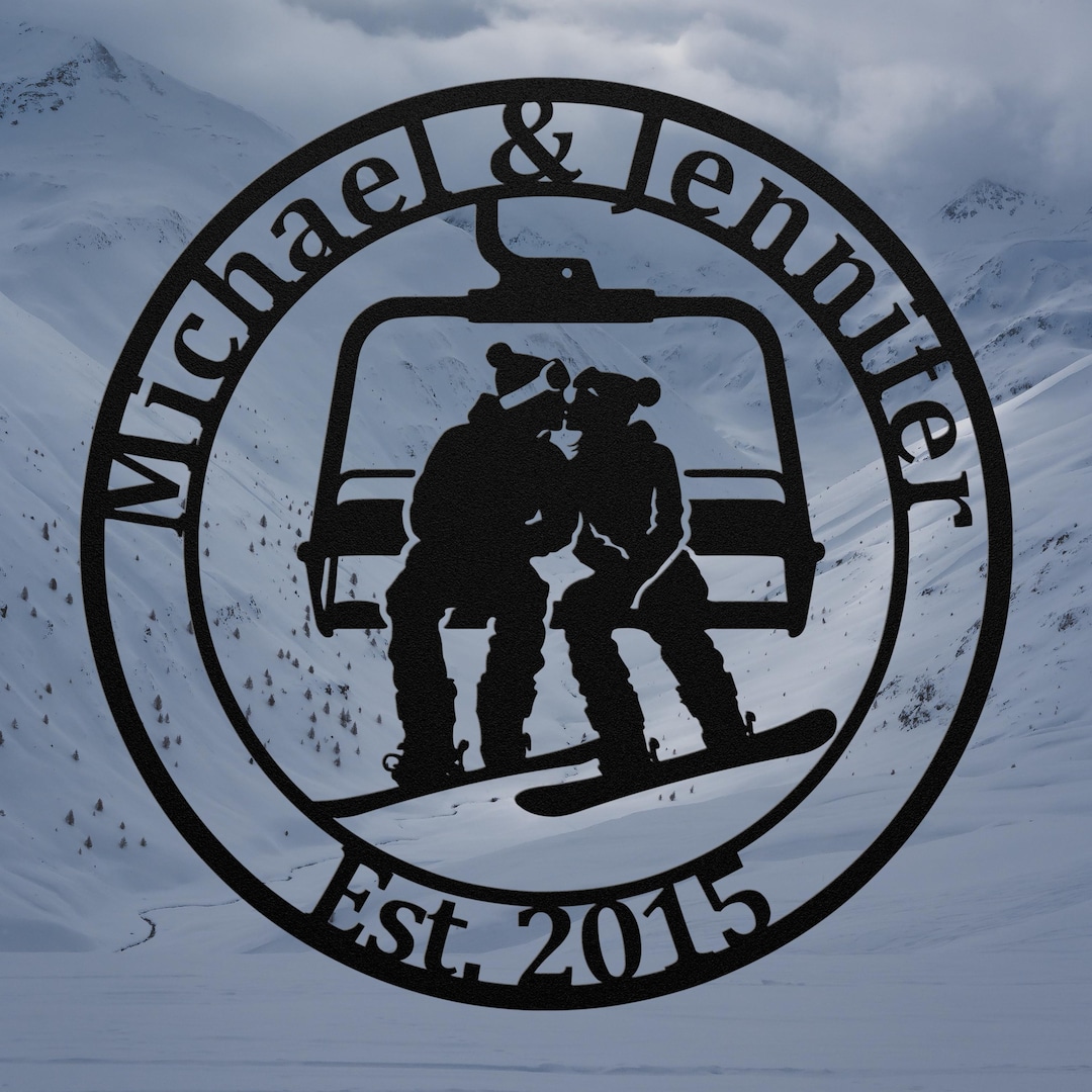 Custom Snowboard Wall Art, Personalized Metal Skiing Wall Art, Gift ...