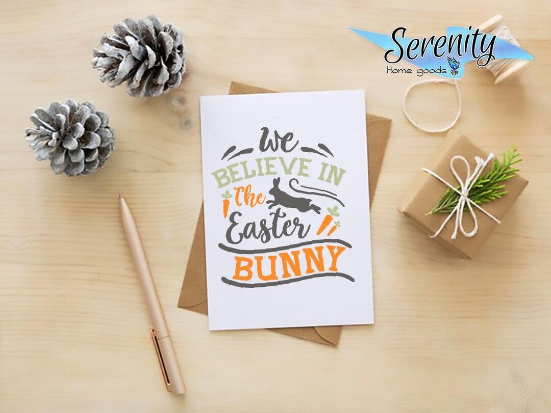 We Believe in the Easter Bunny Card – Funny Easter Greeting Card ...