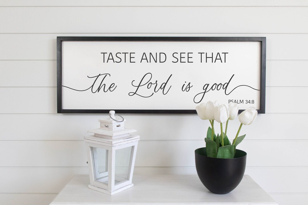 Taste and See That the Lord is Good Wood Sign Dining Room - Etsy Canada