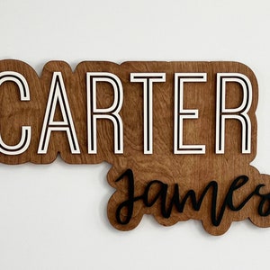 Large Custom Wood Name Sign, Nursery Name Sign, Boho Girl Name Sign ...