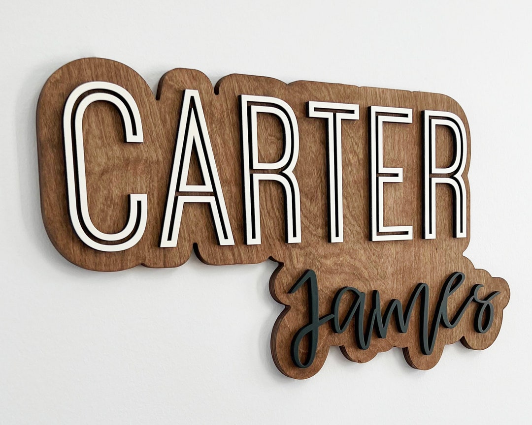 Large Custom Wood Name Sign, Nursery Name Sign, Boho Girl Name Sign ...