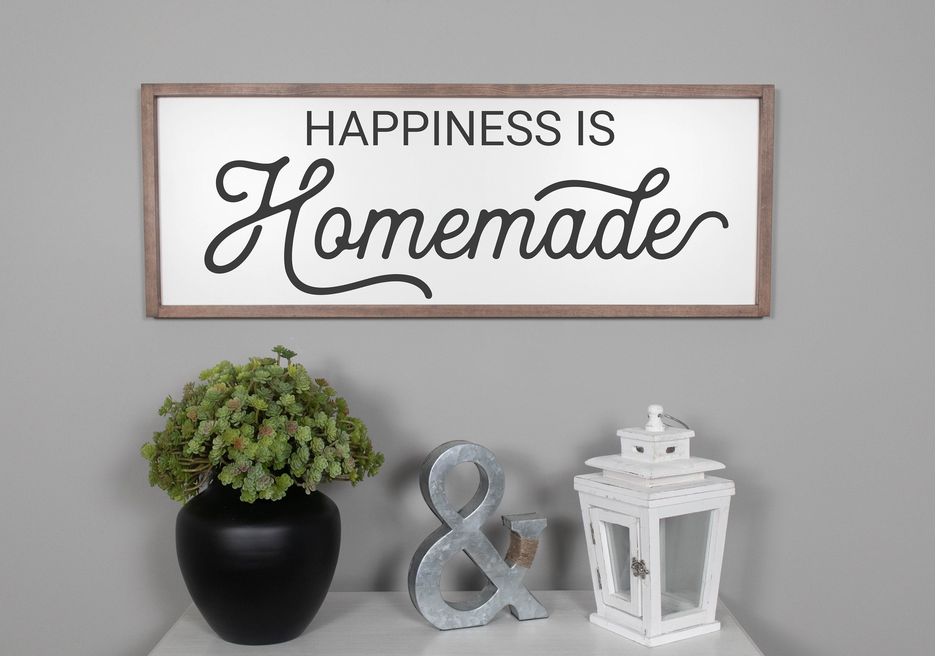 Happiness is Homemade Sign Homemade Sign Framed Wood Signs - Etsy