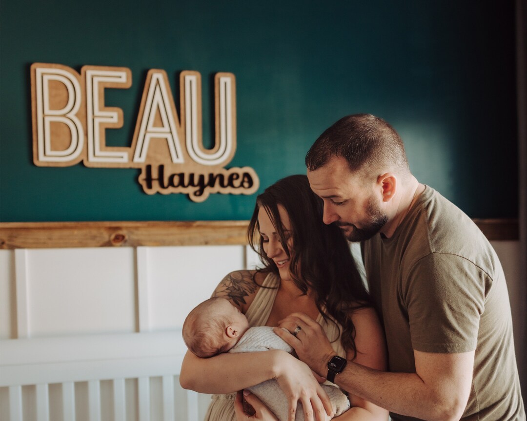 Large Custom Wood Name Sign, Nursery Name Sign, Boho Girl Name Sign ...