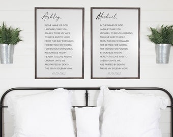 Wedding Vows Wood Art - Etsy