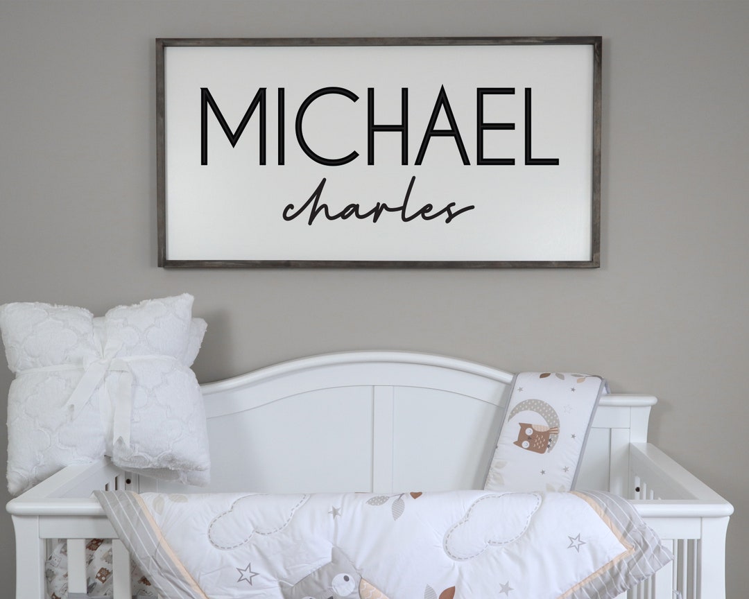 Nursery Name Sign, Baby Name Sign, Nursery Name Sign Wood, Nursery Name ...