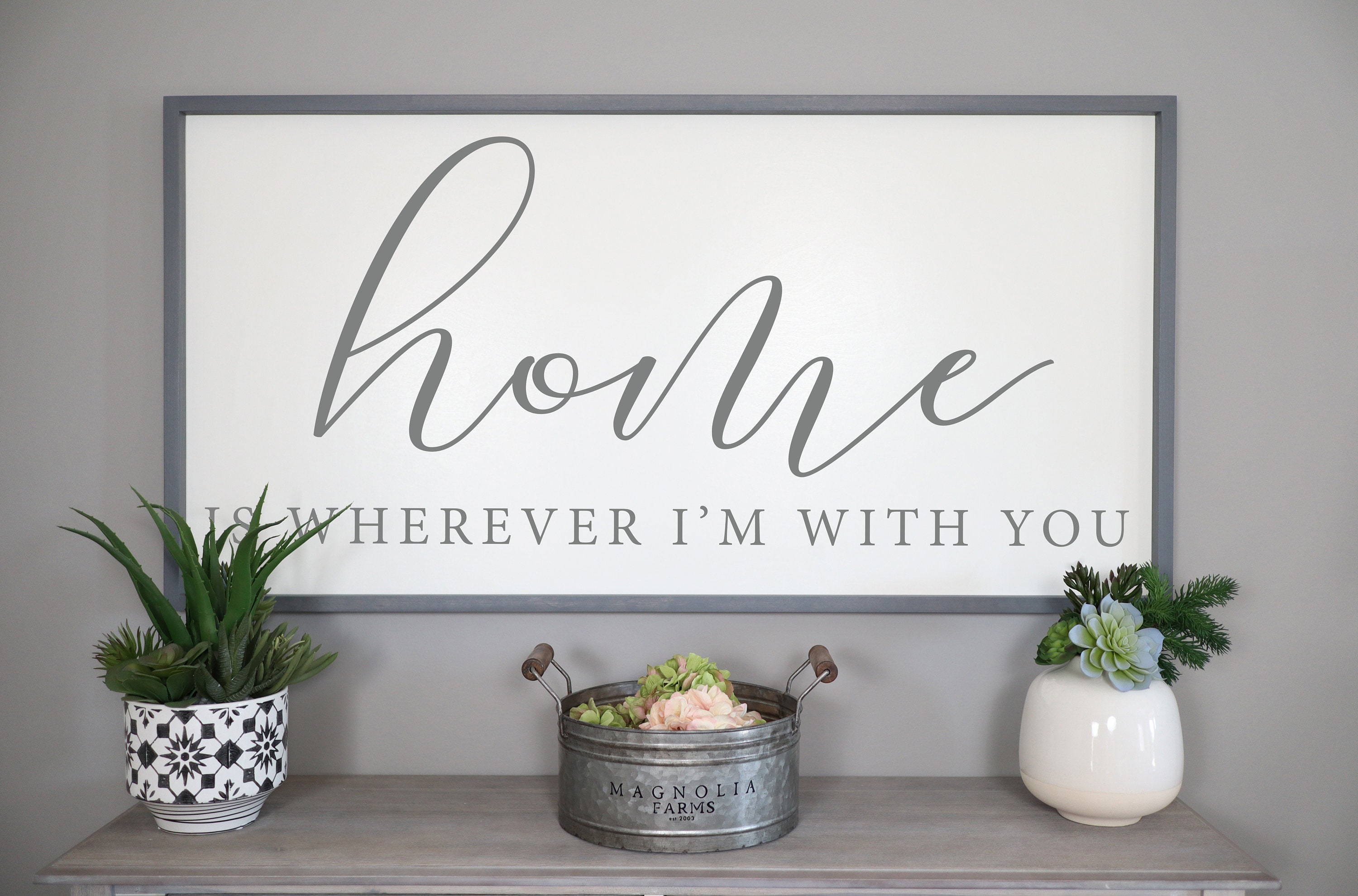 Home is Wherever I'm With You Sign Home Signs Living | Etsy Canada