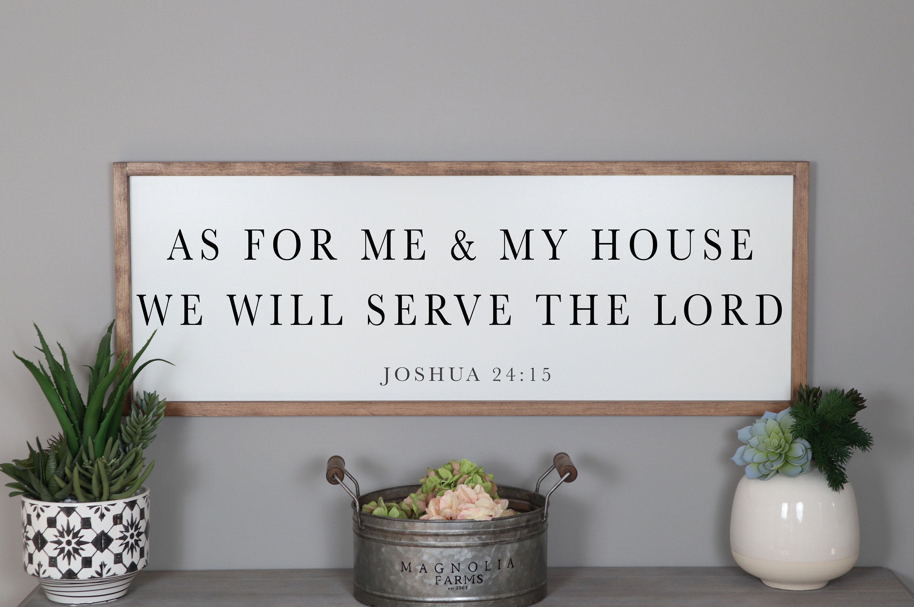 As for Me and My House We Will Serve the Lord Sign Joshua 24 - Etsy