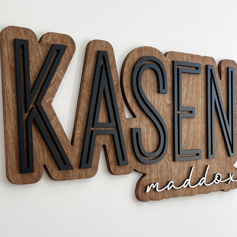 Custom Wood Names - Etsy