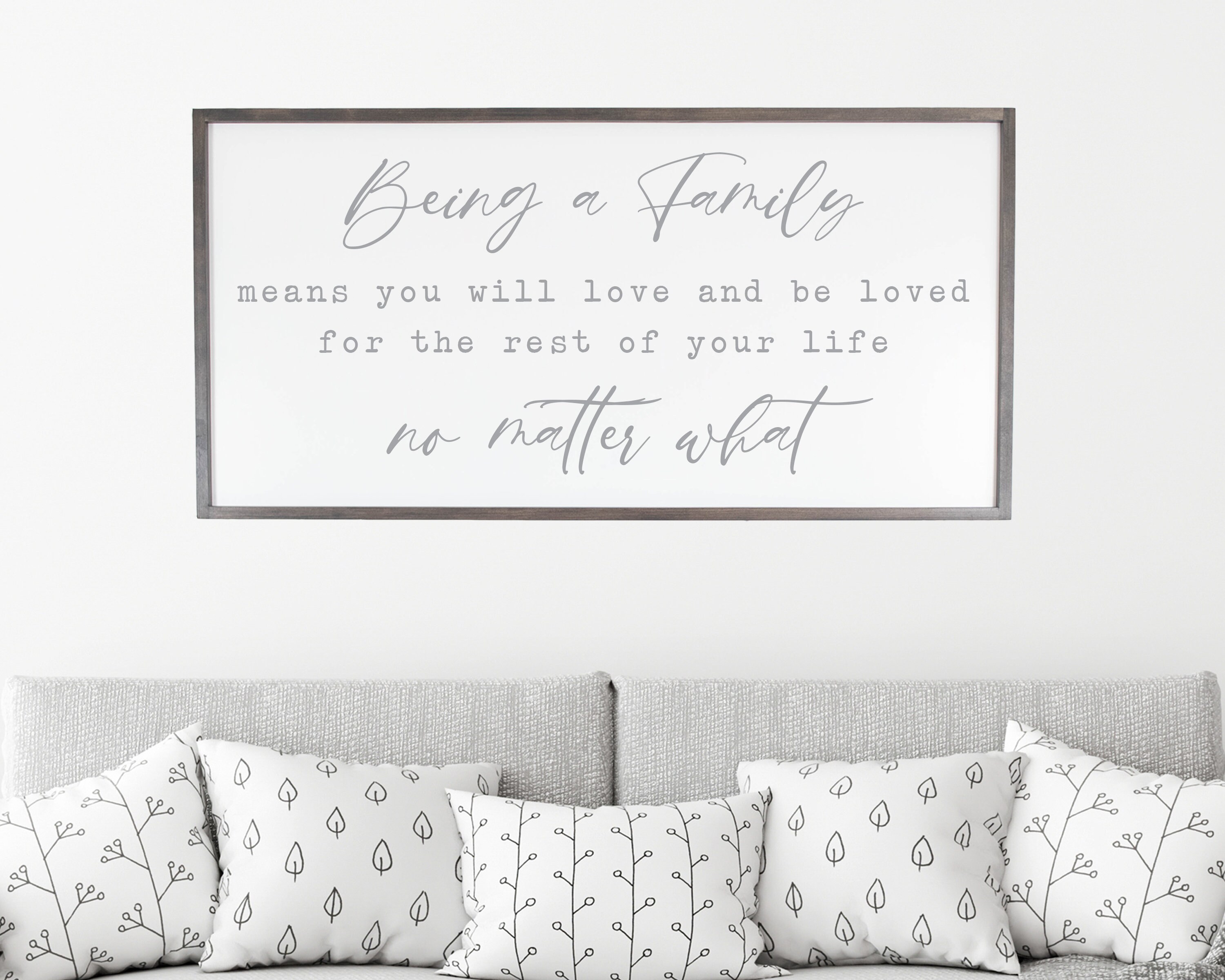 Being A Family Means Sign Family Sign Framed Wood Signs - Etsy