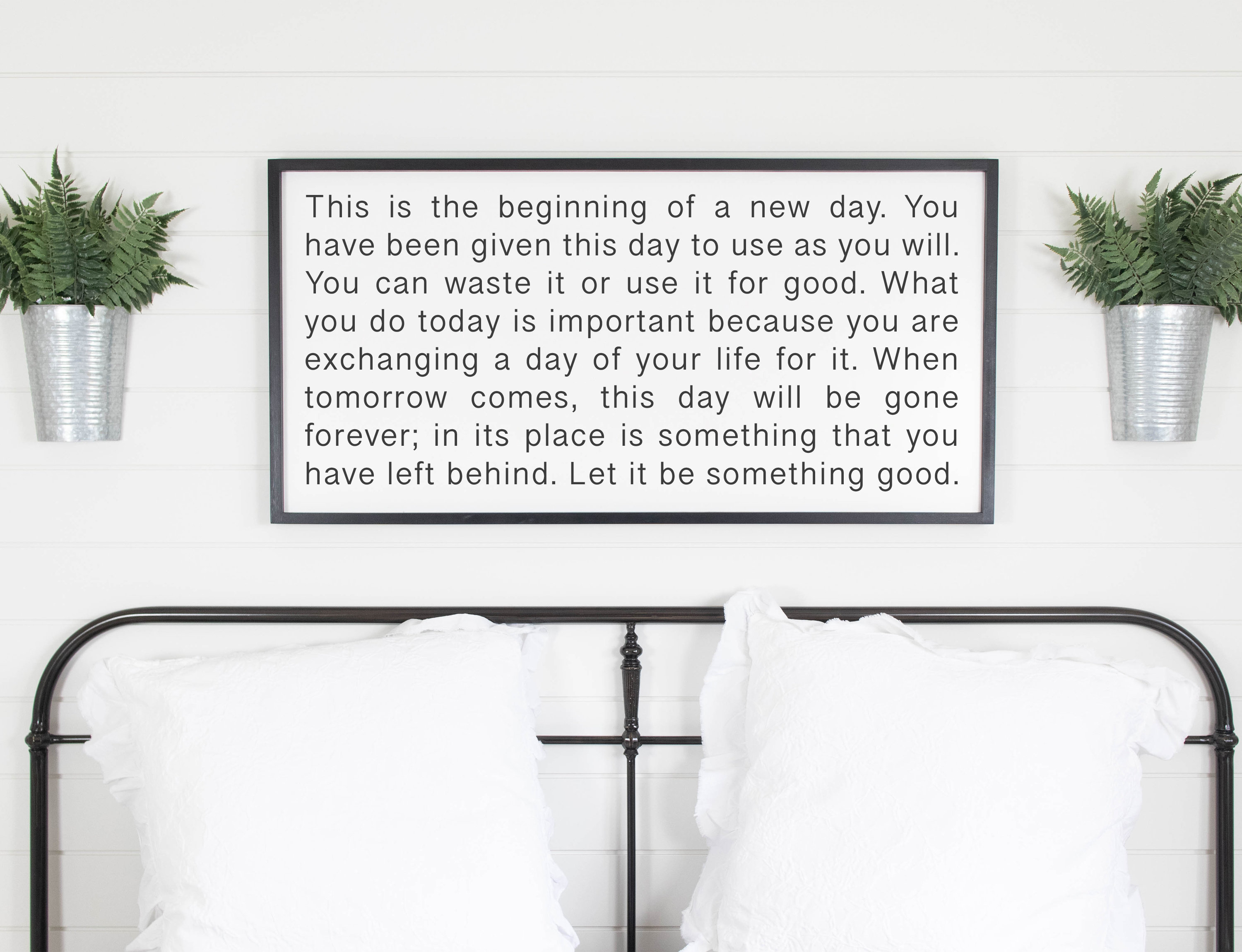 This Is The Beginning Of A New Day Sign Framed Wood Signs | Etsy