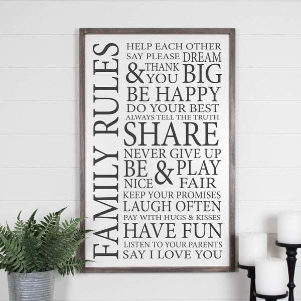 Family Rules Svg - Etsy