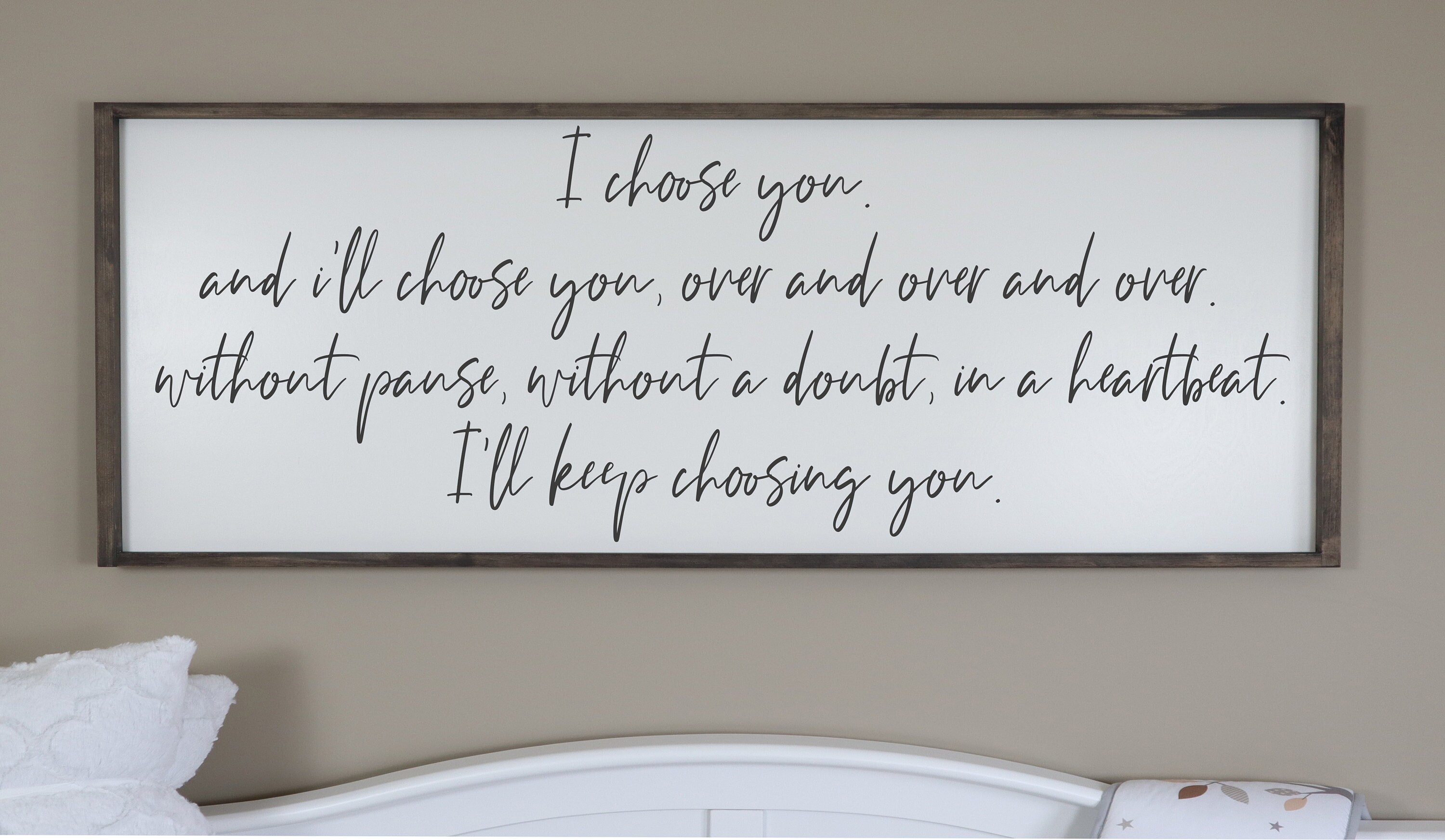 I Choose You Sign I'll Always Choose You Sign Bedroom | Etsy Canada