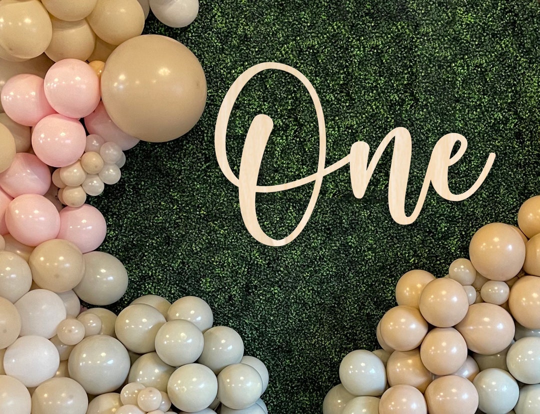 One Sign Photo Prop for First Birthday, Wooden Number Sign, Cake Smash ...