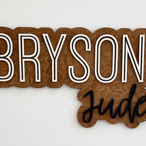 Large Custom Wood Name Sign, Nursery Name Sign, Boho Girl Name Sign ...
