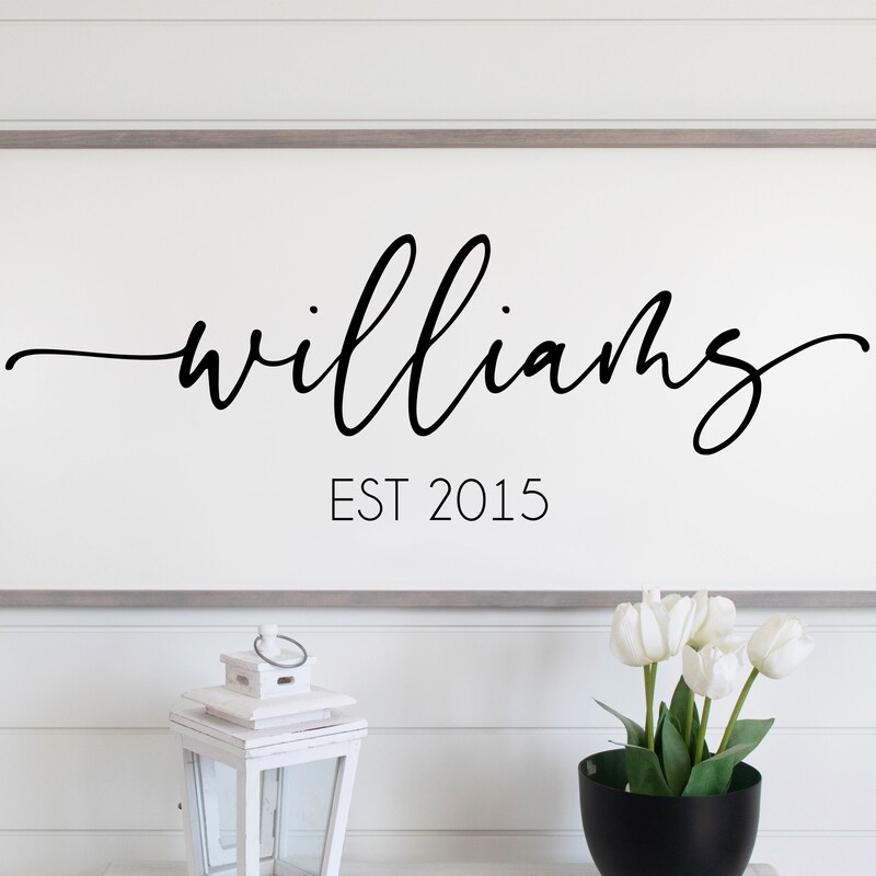 Last Name Framed - Etsy