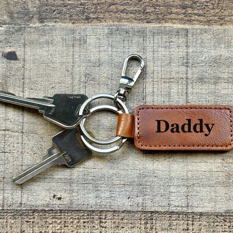Leather Keychain - Etsy