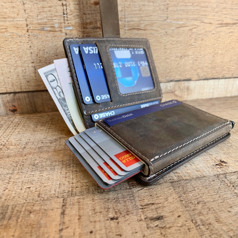 Leather Credit Card Wallets for Men - Etsy