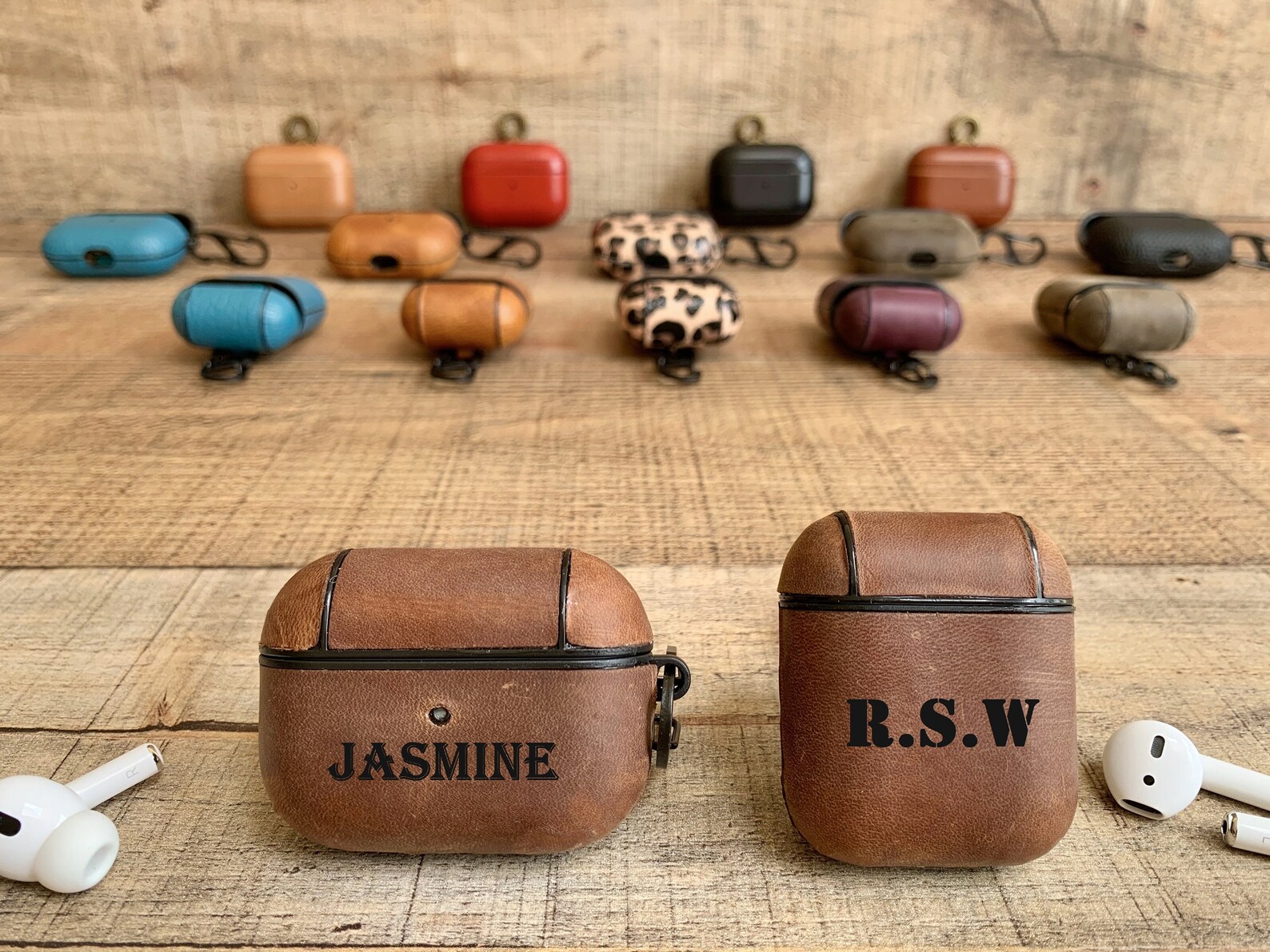 Custom Leather Airpods Case Apple Airpods 1 2 & Pro Pro 3 | Etsy