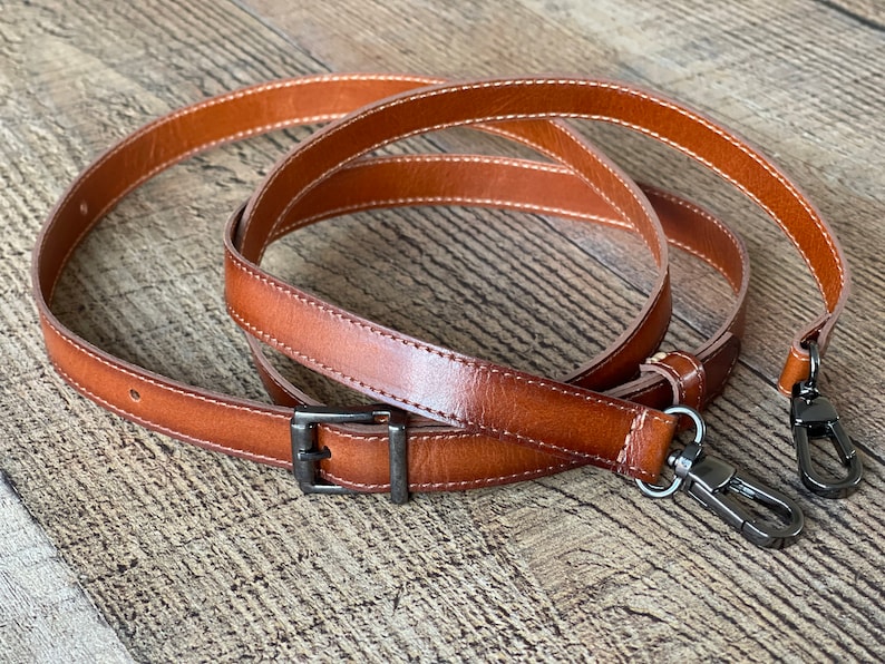 Genuine Leather Crossbody Strap Adjustable Shoulder Strap - Etsy