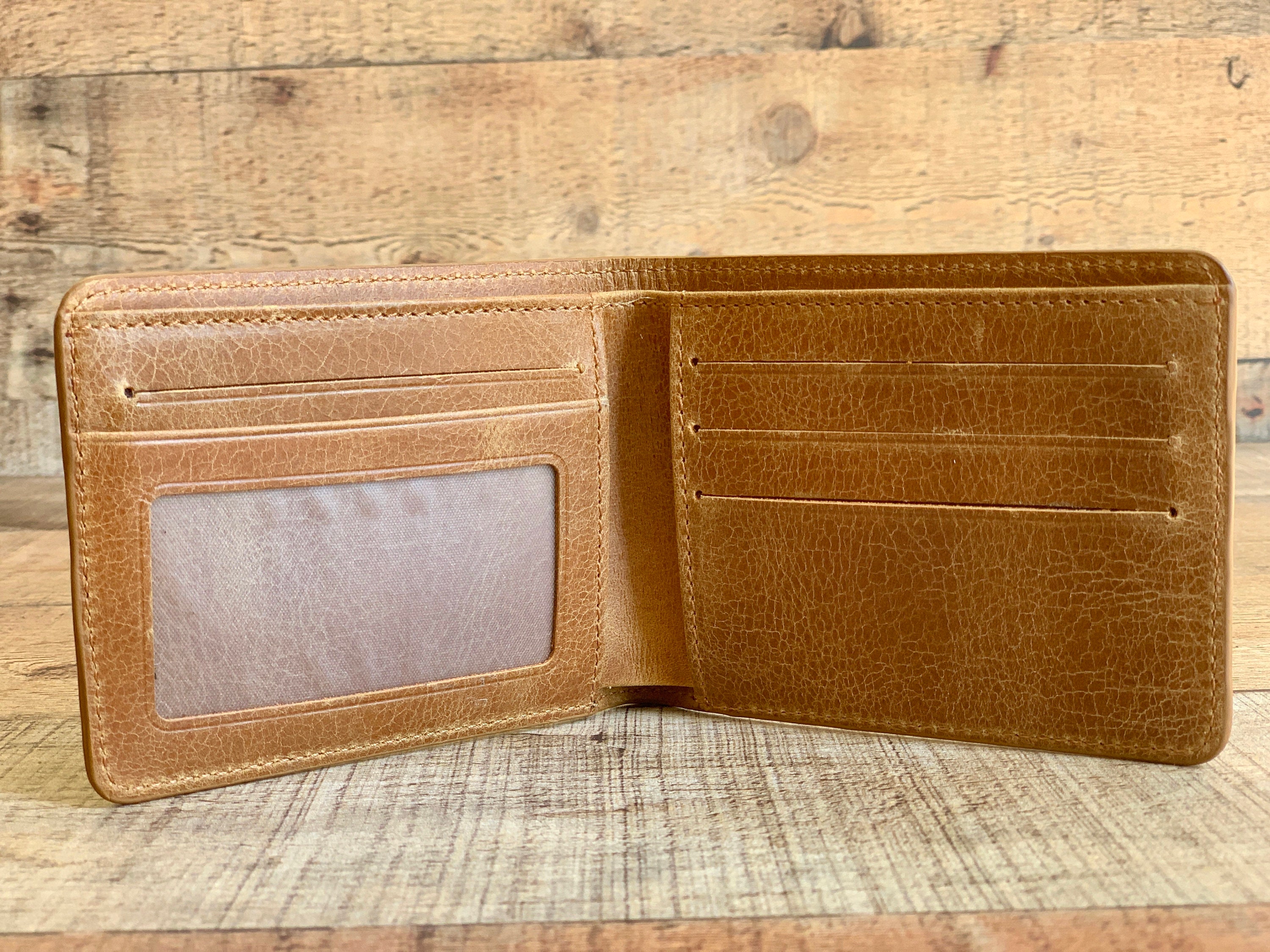 Custom Antic Amber leather wallet Classic Bifold Wallet | Etsy