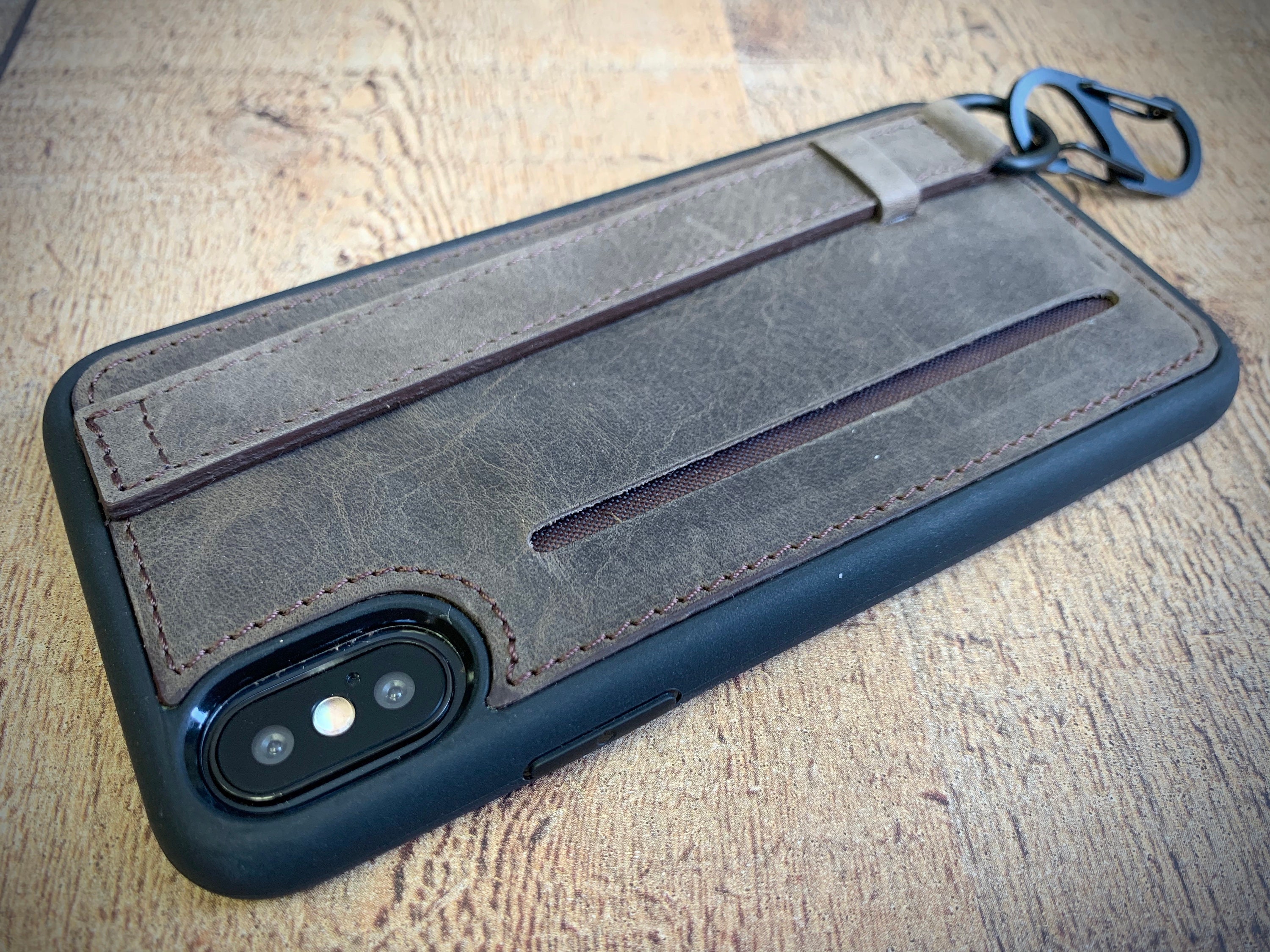 Custom Leather Iphone Grip Holder Case. Iphone 13 12 11 X - Etsy
