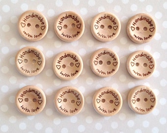 Heart buttons | Etsy