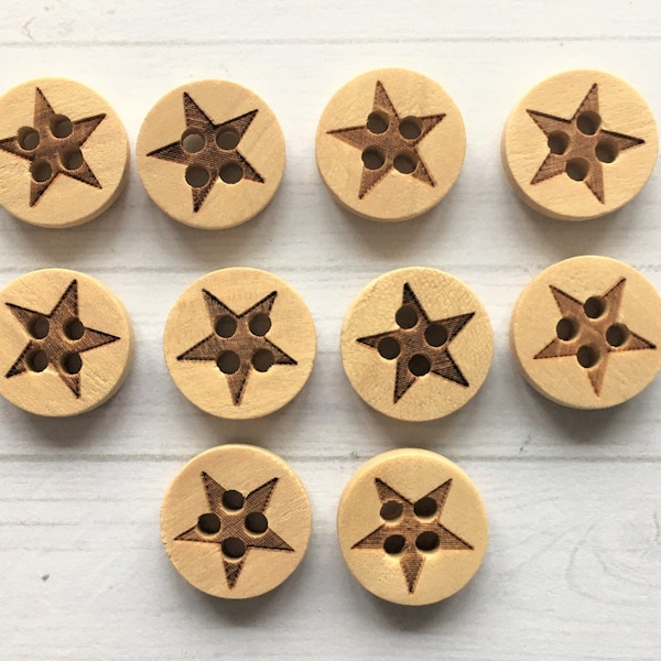 Star Buttons - Etsy