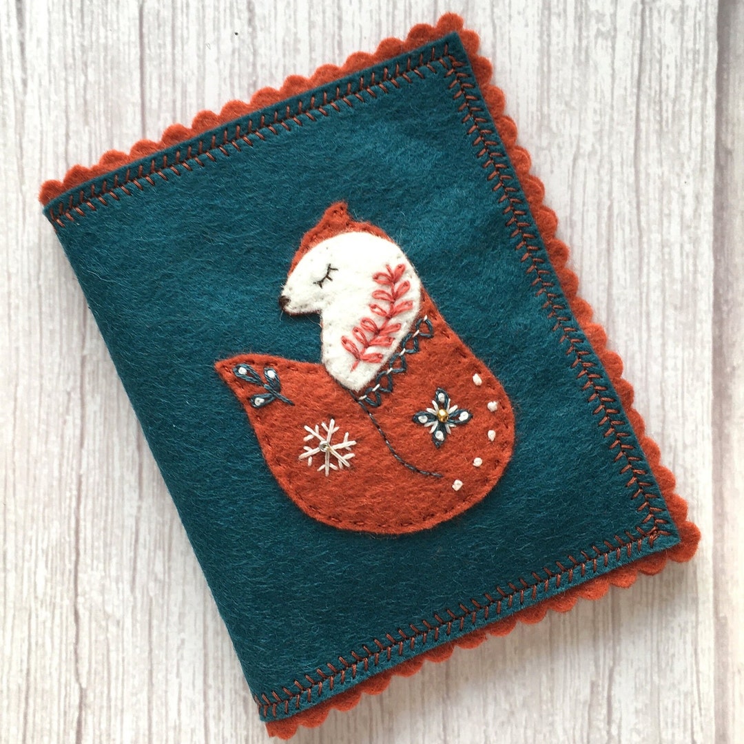 HANDMADE NORDIC FOX Style Felt Needle Case, Fox Needle Case, Nordic ...