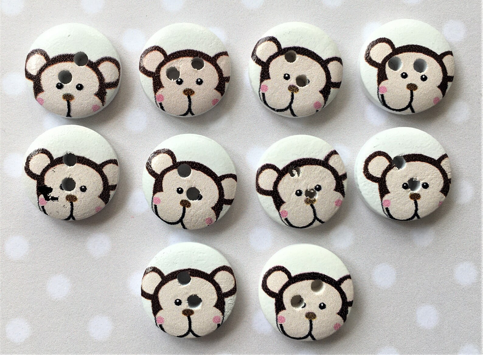 15 Mm WILD ANIMAL THEME Buttons Round X 10 Cute Little Wild - Etsy UK