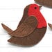 3 FELT ROBINS, Felt Robin Die Cuts, Christmas Robin Felt Die Cuts ...