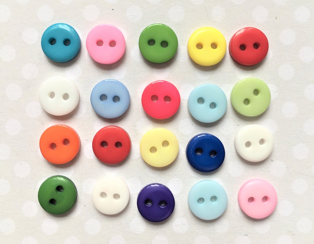 9 Mm RESIN 2 or 4 HOLE BUTTONS. Mini Resin Buttons, Dolls Buttons ...