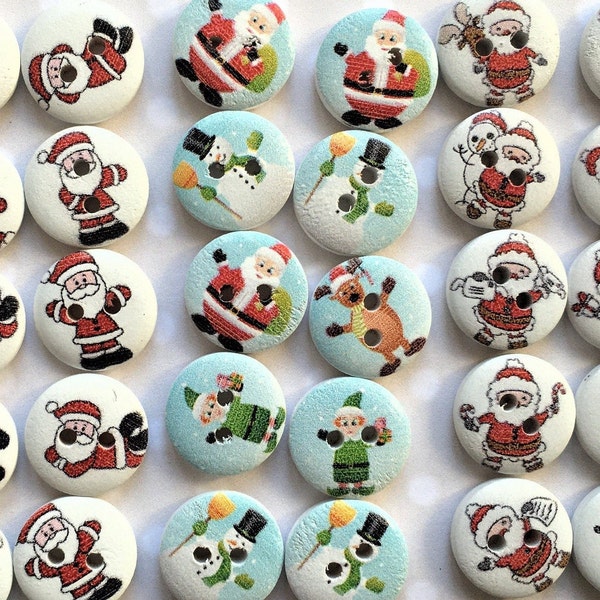 Christmas Buttons - Etsy