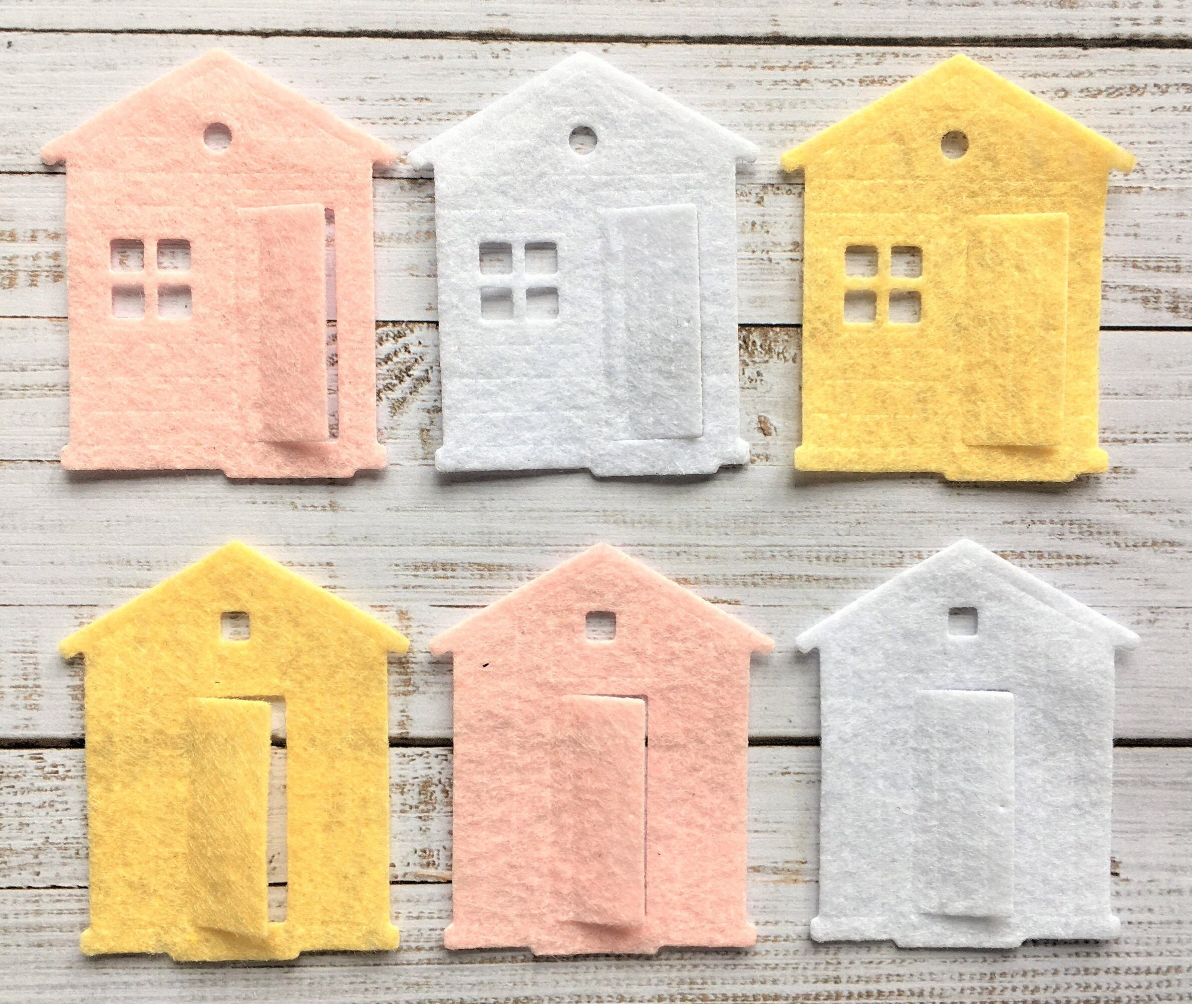 6 X FELT BEACH Huts/sheds Felt Beach Huts/sheds Die Cut - Etsy UK