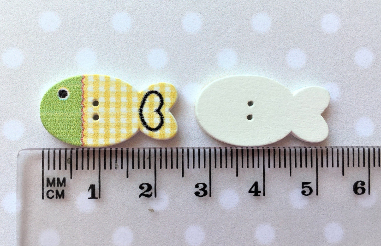 CUTE FISH BUTTONS X 8 Wooden Fish Buttons 25mm X 13 Mm Sea - Etsy