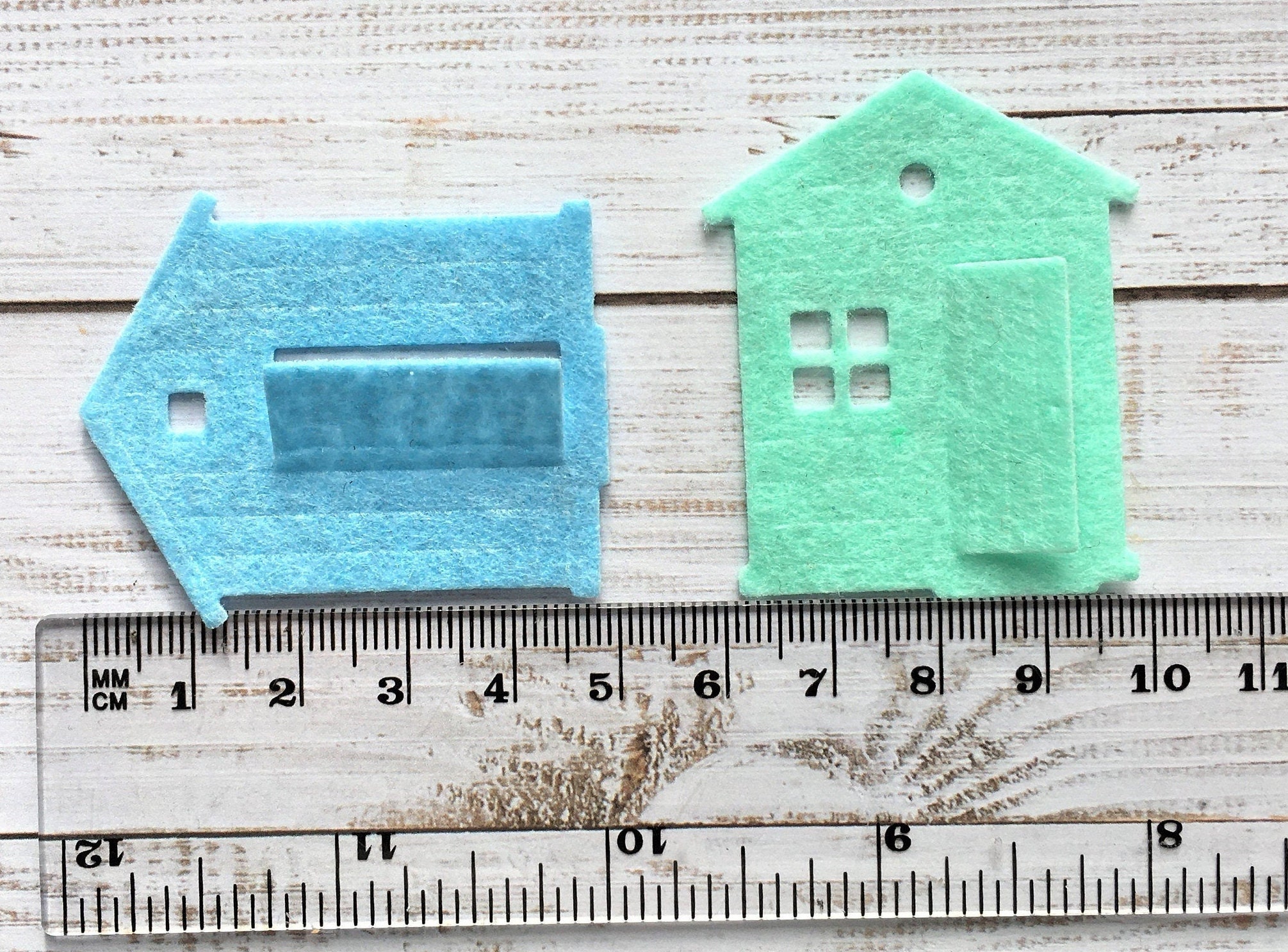 6 X FELT BEACH Huts/sheds Felt Beach Huts/sheds Die Cut - Etsy