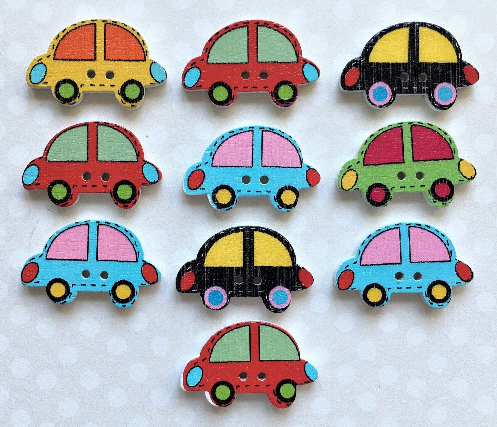 CAR BUTTONS x 10 Cute Car buttons Children's buttons | Etsy