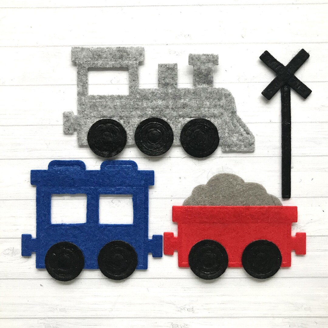 1 X FELT STEAM TRAIN, Steam Train Decorations, Train Felt Die Cuts ...
