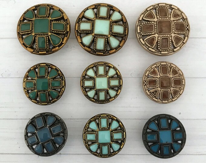 Dark Blue Enamel 18th Century Button With Paste Brilliants in the ...