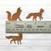 6 X MINI FELT DIE Cut Foxes, Fox Die Cuts, Felt Fox, Fox Decoration ...