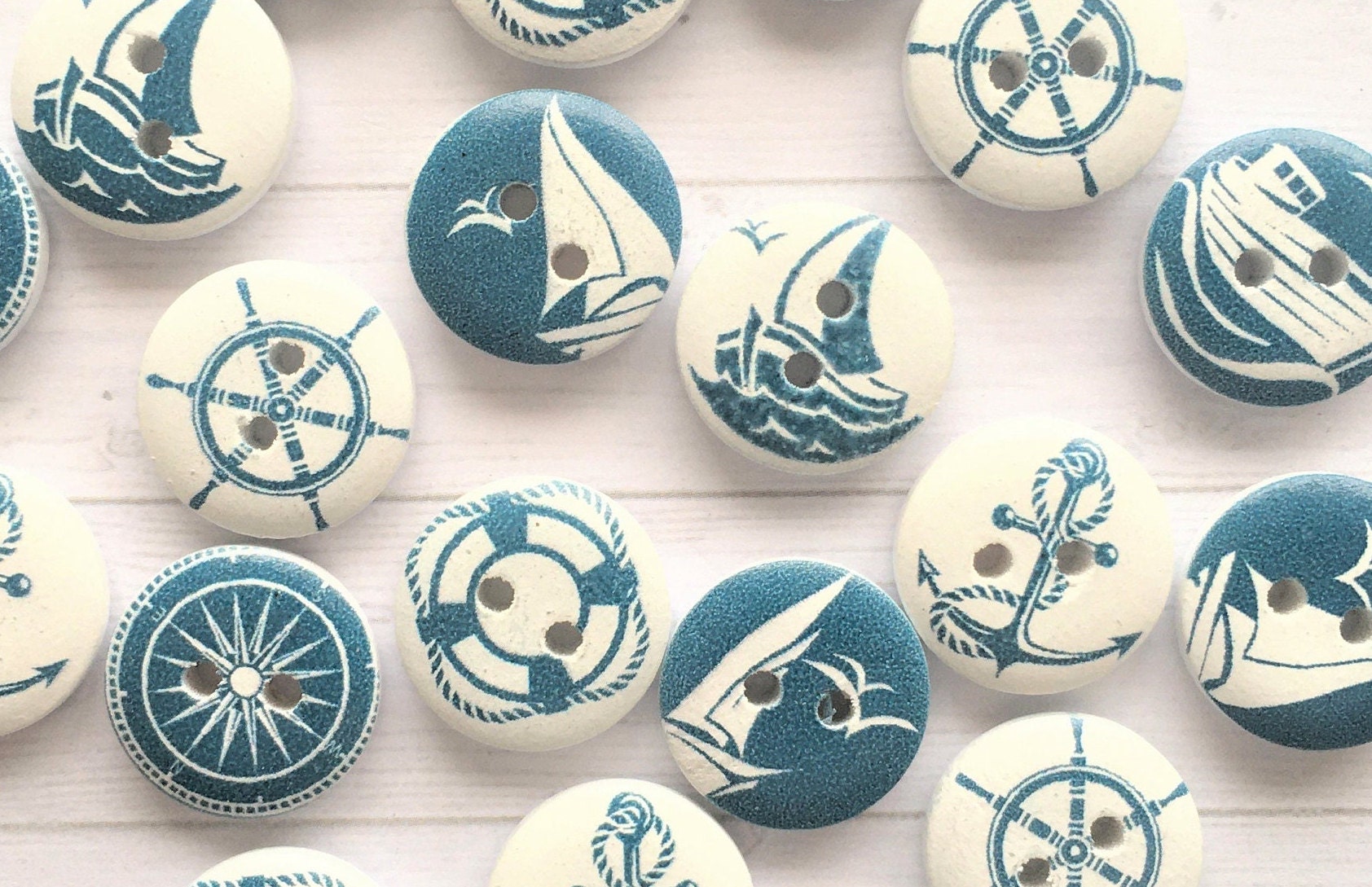 15 Mm NAUTICAL BUTTONS X 10 Cute Little Nautical Buttons - Etsy