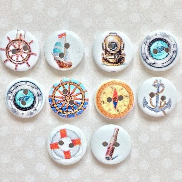 Nautical Buttons - Etsy