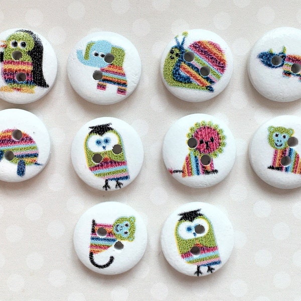 Animal Buttons - Etsy UK